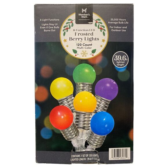 Member's Mark | Holiday | Members Mark 2ct Led Frosted Berry Lights 396 ...